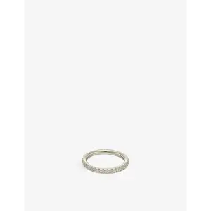 INDIGO LUNE Eterna 18ct Plated Stainless Steel Ring - Silver