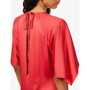 Stella McCartney Handkerchief Sleeve Satin Dress