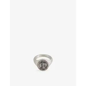 SERGE DENIMES Archangel Signet Sterling Ring - Silver