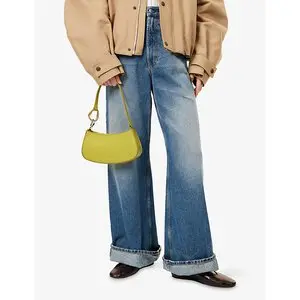 Staud Ollie Leather Shoulder Bag - Citron