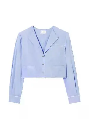 Claudie Pierlot Cropped Long-sleeve Shirt - Blue