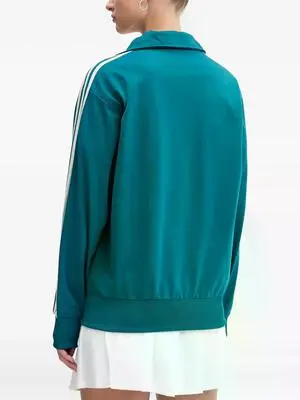 Adidas Zip-up Stripe Sweatshirt - Blue