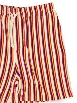 Valentino Garavani Striped Terrycloth Shorts - Orange