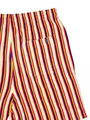 Valentino Garavani Striped Terrycloth Shorts - Orange