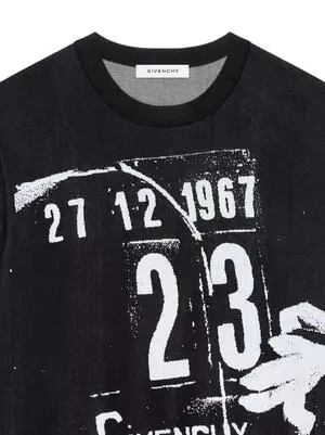 Givenchy Logo Print Knitted Sweater - Black
