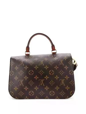 LOUIS VUITTON Monogram Canvas Leather Satchel - Black