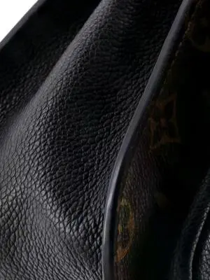 LOUIS VUITTON Monogram Canvas Leather Satchel - Black