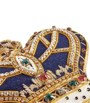 Tinker Tailor Embellished Crown Tree Decoration - Navy