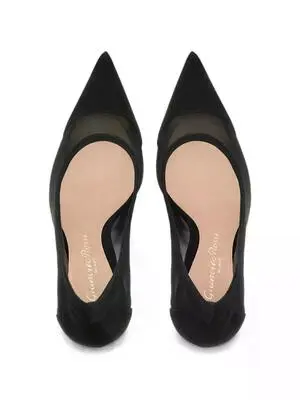 GIANVITO ROSSI Mesh Panelled Pointed Toe Pumps