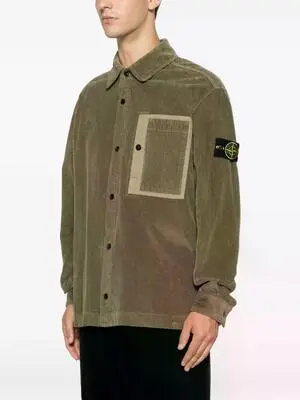 Stone Island Corduroy-texture Chest-pocket Shirt