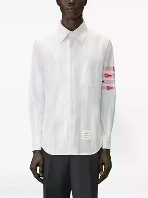 Thom Browne 4-bar Lobster-embroidered Shirt