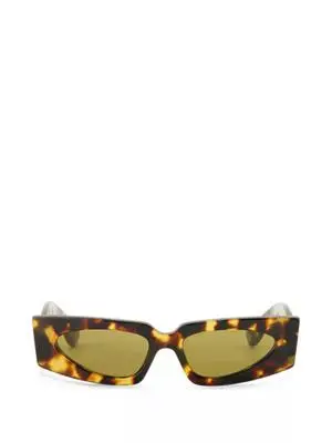 Valentino Garavani Vlogo Signature Rectangle Sunglasses - Brown