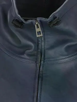 Loewe High-collar Leather Jacket