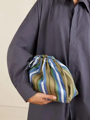 THE FRANKIE SHOP Morgan Striped Cotton Pouch - Multi