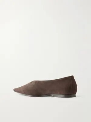 Brunello Cucinelli Suede Ballerina Flats