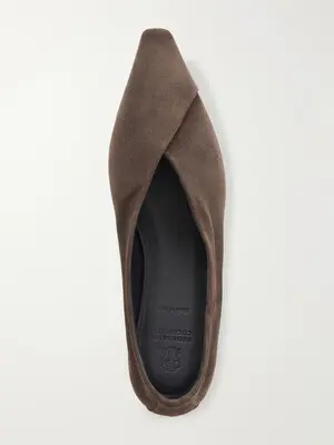 Brunello Cucinelli Suede Ballerina Flats