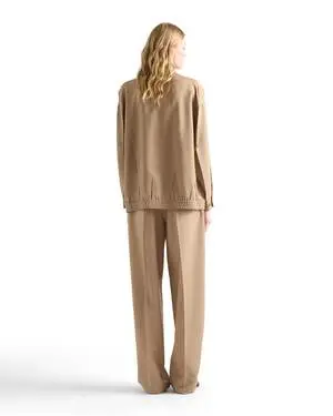 Prada Light Mohair Straight-leg Drawstring Trousers