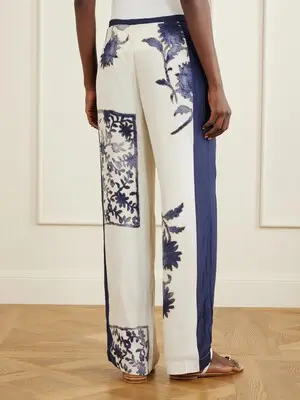 SIR. Phillipa Georgette Straight-leg Pants In Eira Midnight Print - Multi