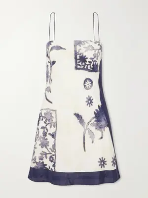 SIR. Philippa Floral-printed Crepe De Chine Mini Dress - Multi