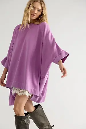 Free People We The Free All Here Oversized Sweatshirt - Butterfly Tree