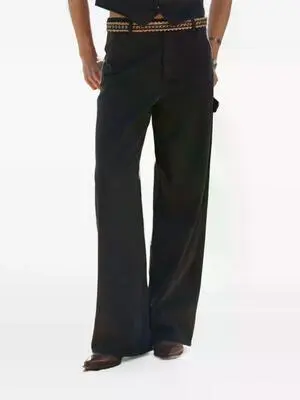 The Great. Mill Wide-leg Trousers In Washed