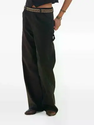 The Great. Mill Wide-leg Trousers In Washed