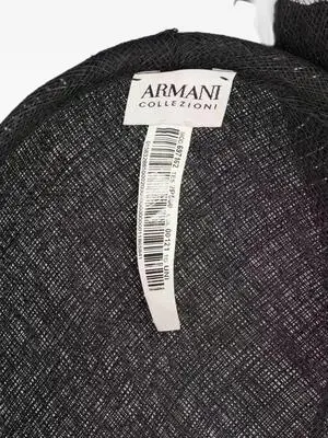 Giorgio Armani Fascinator Hat With Spiral Print And Feather Embellishment