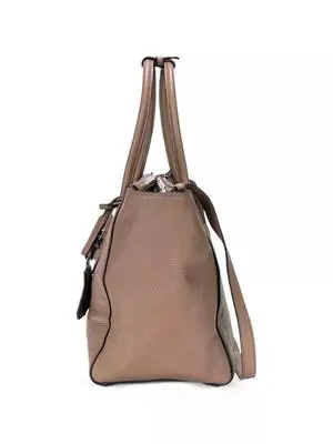 Prada Logo Plaque Tote Bag