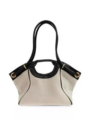 Balmain Calf Leather-trimmed Canvas Tote Bag