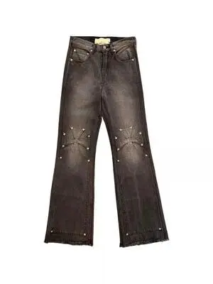 SEKRIT Embellished Studded Jeans - Grey