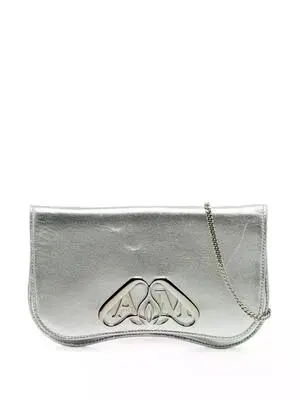 Alexander McQueen Mini The Seal Chain Clutch Bag - Silver