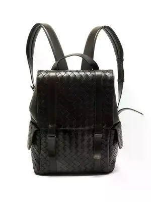 Bottega Veneta Intrecciato Leather Backpack - Brown