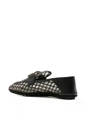 Fendi Ff-logo Cut-out Ballet Flats