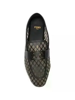 Fendi Ff-logo Cut-out Ballet Flats