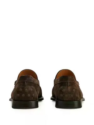 TOD'S Suede Loafers With Embossed Detailing