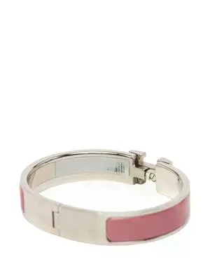 Hermès Enamel Clic H Bracelet Pm - Pink