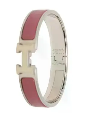 Hermès Enamel Clic H Bracelet Pm - Pink
