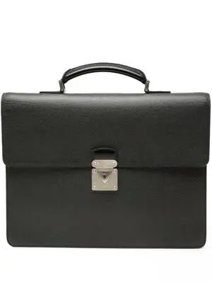 LOUIS VUITTON Taiga Leather Business Bag - Black