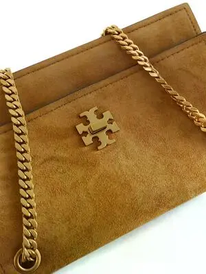 Tory Burch Tory Burch Logo-Plaque Chain-Link Shoulder Bag Neutrals
