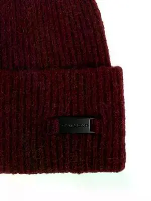 Canada Goose Ribbed Knit Logo Plaque Beanie