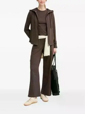 Dkny Zip-up Drawstring Hoodie - Brown