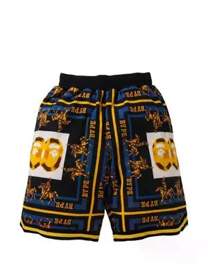 A BATHING APE Double Ape Head Shorts - Black