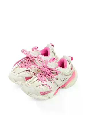 Balenciaga Beige Mesh Panel Lace-up Sneakers - Neutrals