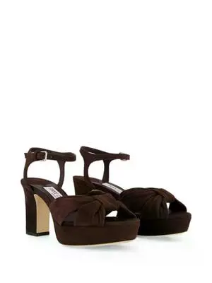 JIMMY CHOO Heloise Suede Platform Sandals