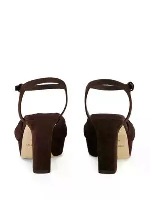 JIMMY CHOO Heloise Suede Platform Sandals