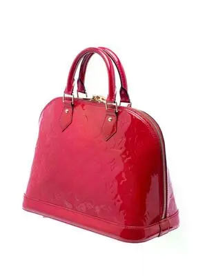 LOUIS VUITTON Monogram Vernis Alma Pm Handbag - Red