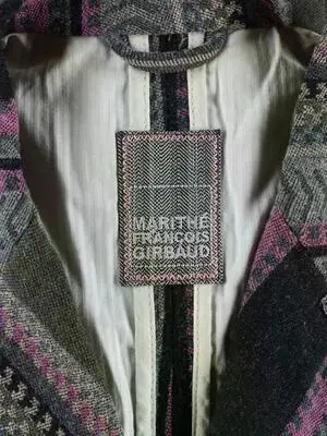 MARITHÉ + FRANÇOIS GIRBAUD VINTAGE Marithé + François Girbaud Striped Fringe Detail Blazer
