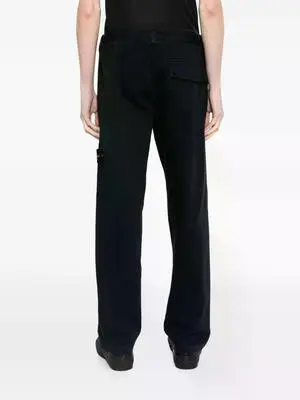 Stone Island Logo Patch Straight-leg Trousers