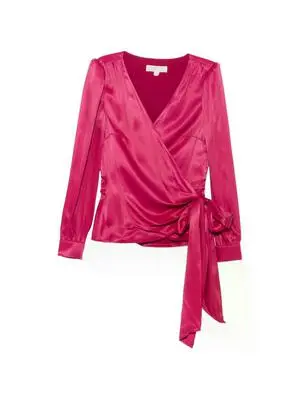 Michael Kors Satin Wrap Blouse