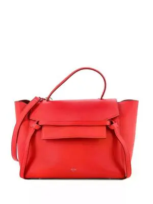 Celine Belt Bag Textured Leather Mini Shoulder Bag - Red
